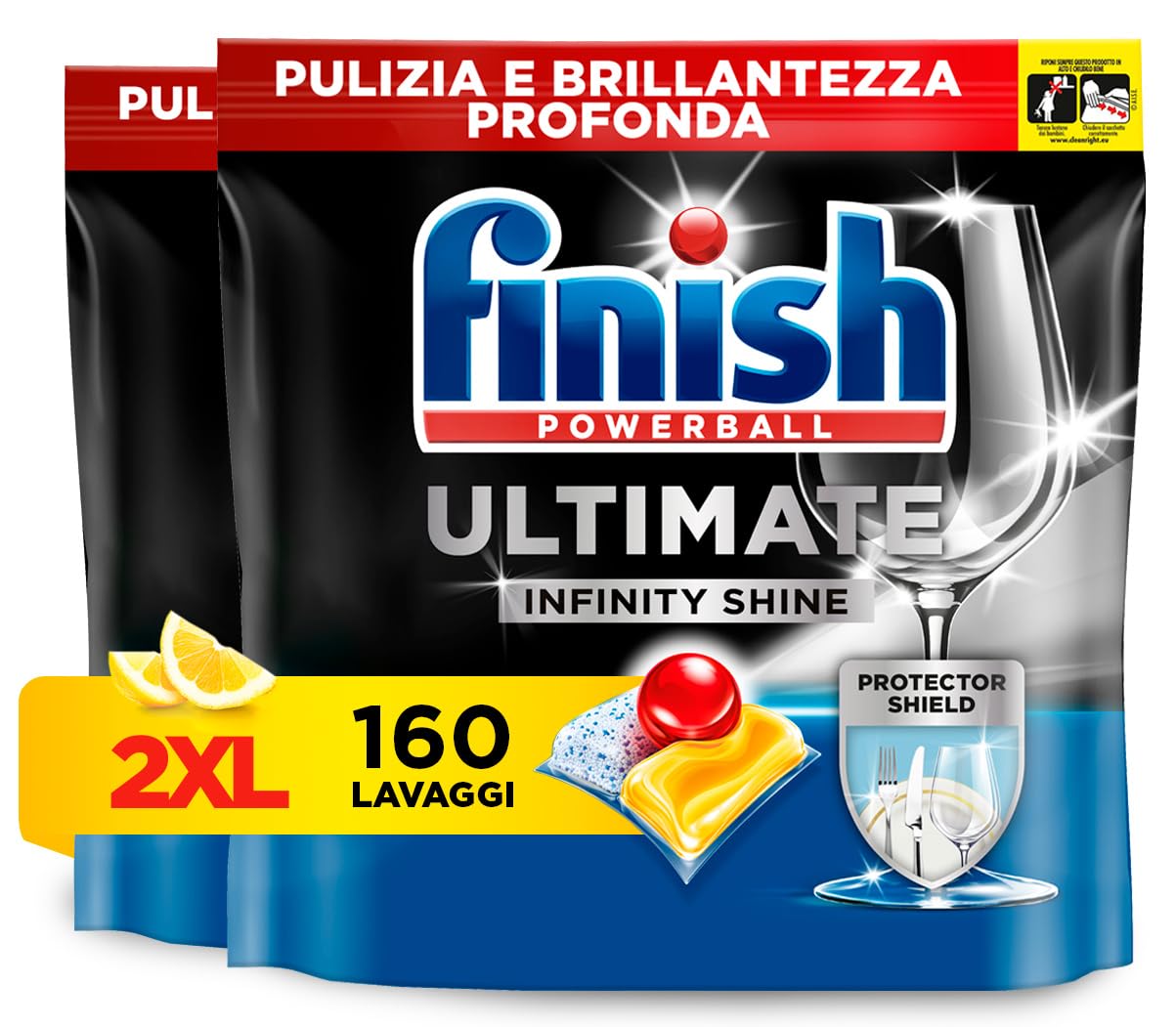Finish Ultimate Infinity Shine Pastiglie Lavastoviglie, 80 Capsule ...