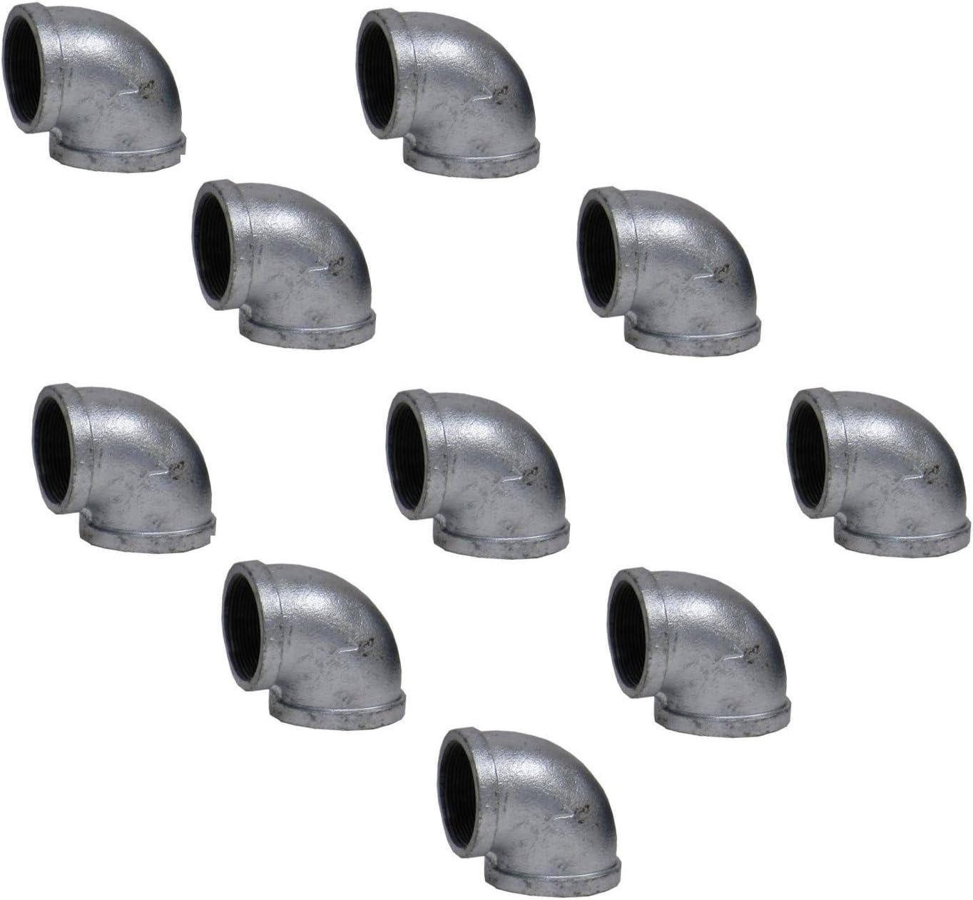 Amazon.com: (10 Pack) TSX 3/4 Inch NPT Galvanized Malleable Iron 90 ...