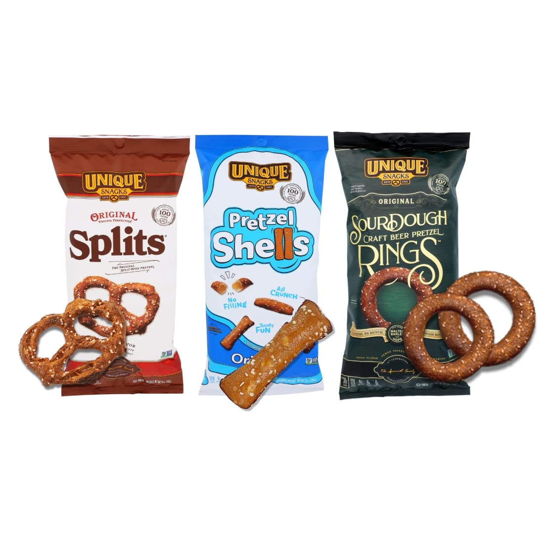 Amazon.com: Unique Snacks Variety Pack with Original Splits Pretzels ...