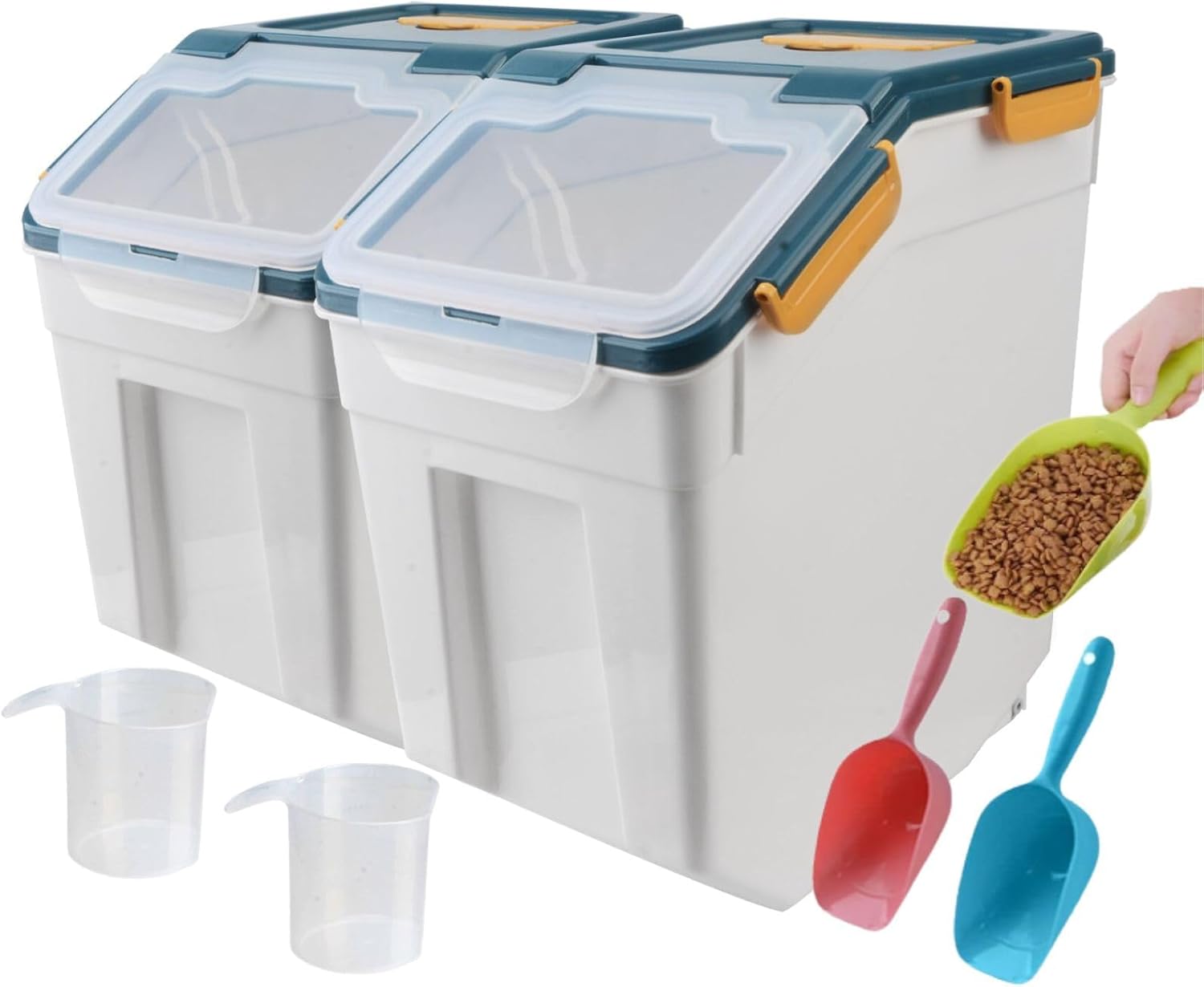 Pet Supplies : Large Food Storage Container, 30LB Airtight Dog Food ...