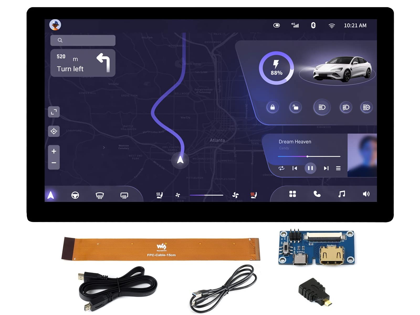Waveshare 7inch IPS Display 1024 × 600 Resolution Integrated Thin And ...