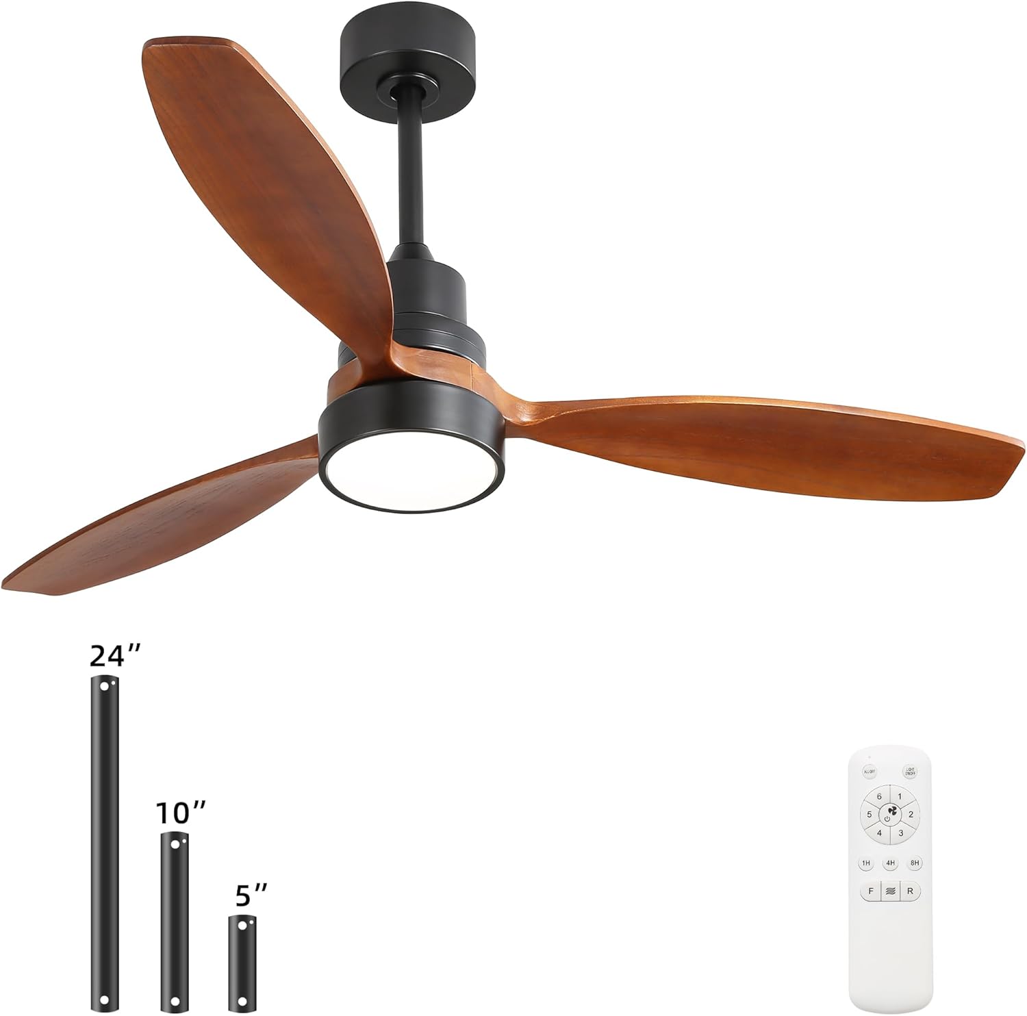 Amazon.com: Sofucor 52 Inch Ceiling Fan with Light and Remote Control ...