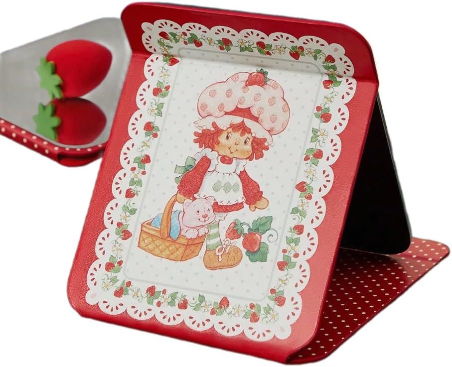 Amazon.com - Cute Red Folding Desktop Vanity Mirror with Cartoon ...
