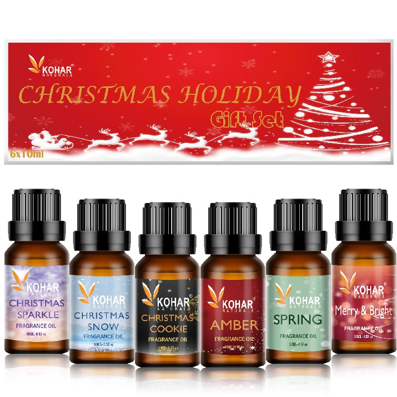 KOHAR NATURALS Premium Christmas Fragrance Oil Gift Set for Diffuser ...