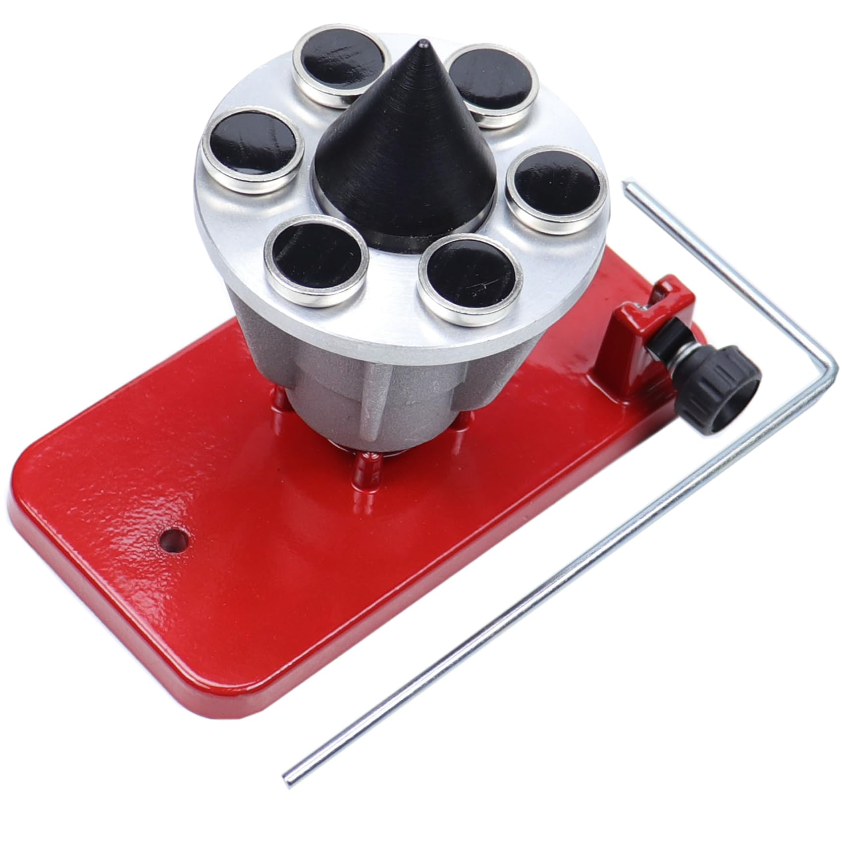 Snapklik.com : Red Magnetic Wall Mount Blade Balancer Lawn Mower Blade ...