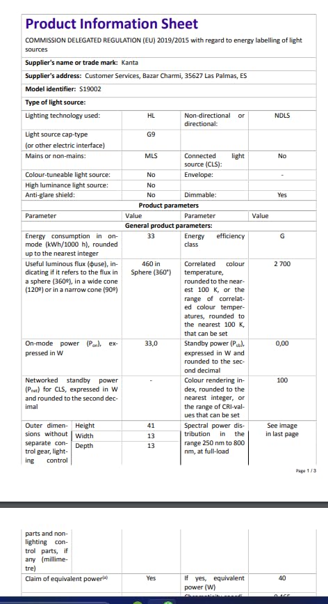 kanta 2 x G9 40w Replacement Halogen Bulbs for Porcelain Electric Wax ...