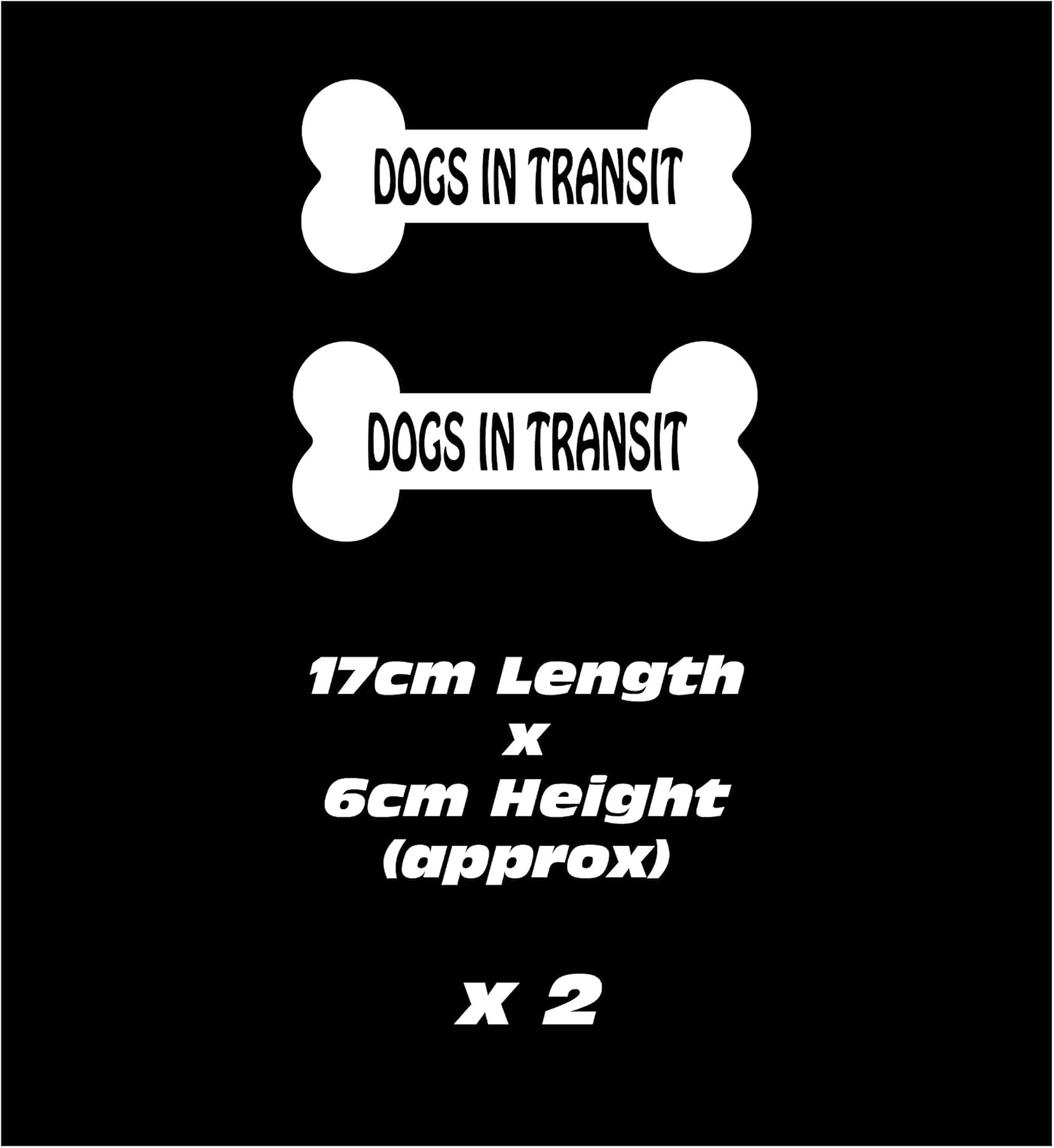 Dogs In Transit Car Window Vinyl Stickers x 2 Decals Novelty Humour ...