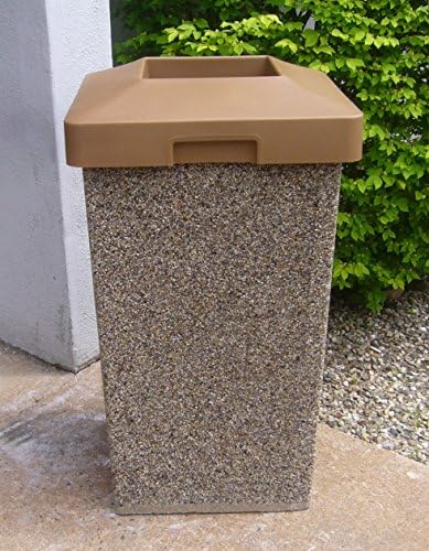 Amazon.com: Stone Aggregate Receptacles 35 Gal Square Receptacle Hood ...