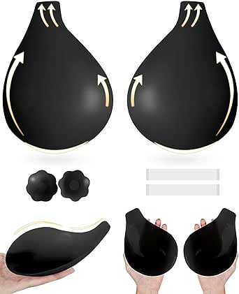 APOWUS Sticky Bras for Women Push Up Adhesive Invisible Bra Backless ...