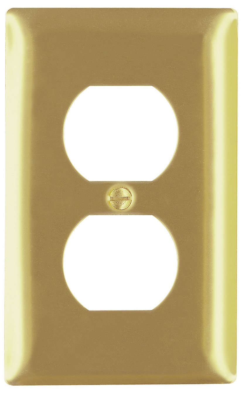 Legrand Pass & Seymour SB8PB Polished Brass Wall Plate, 1 Gang, One ...