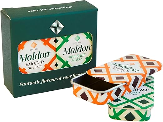 Maldon Salt - Pinch Tin Set - 2 x Original Sea Salt Pinch Tins and 2 x ...