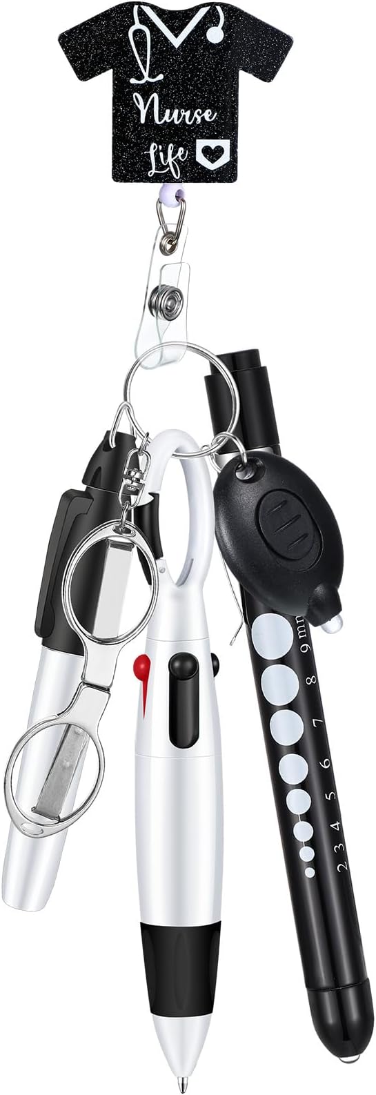 Amazon.com : Plifal Nurse Pen Set Badge Reel Holder Accessories Clip ...
