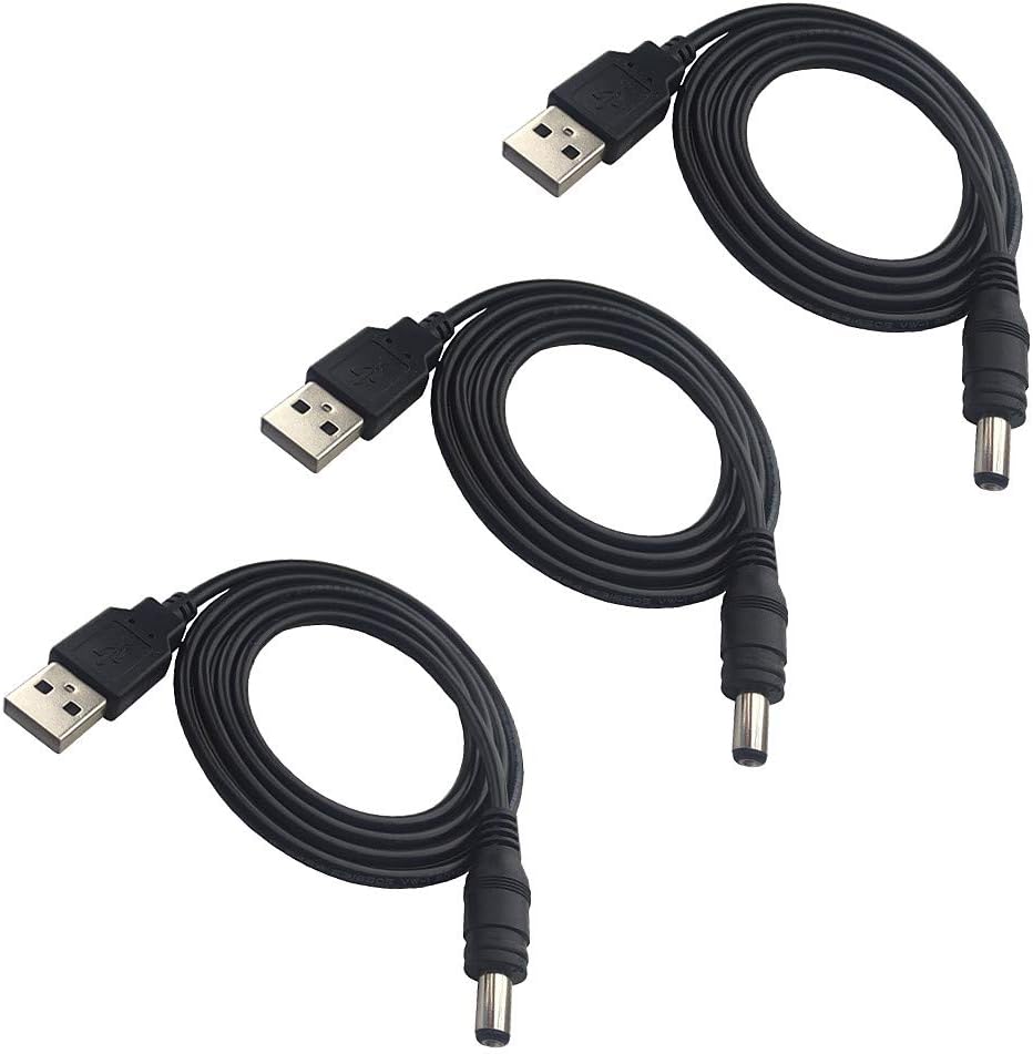 Amazon.com: DZYDZR 3pcs Extension Cable USB to DC Cable - 5V USB 2.0 ...