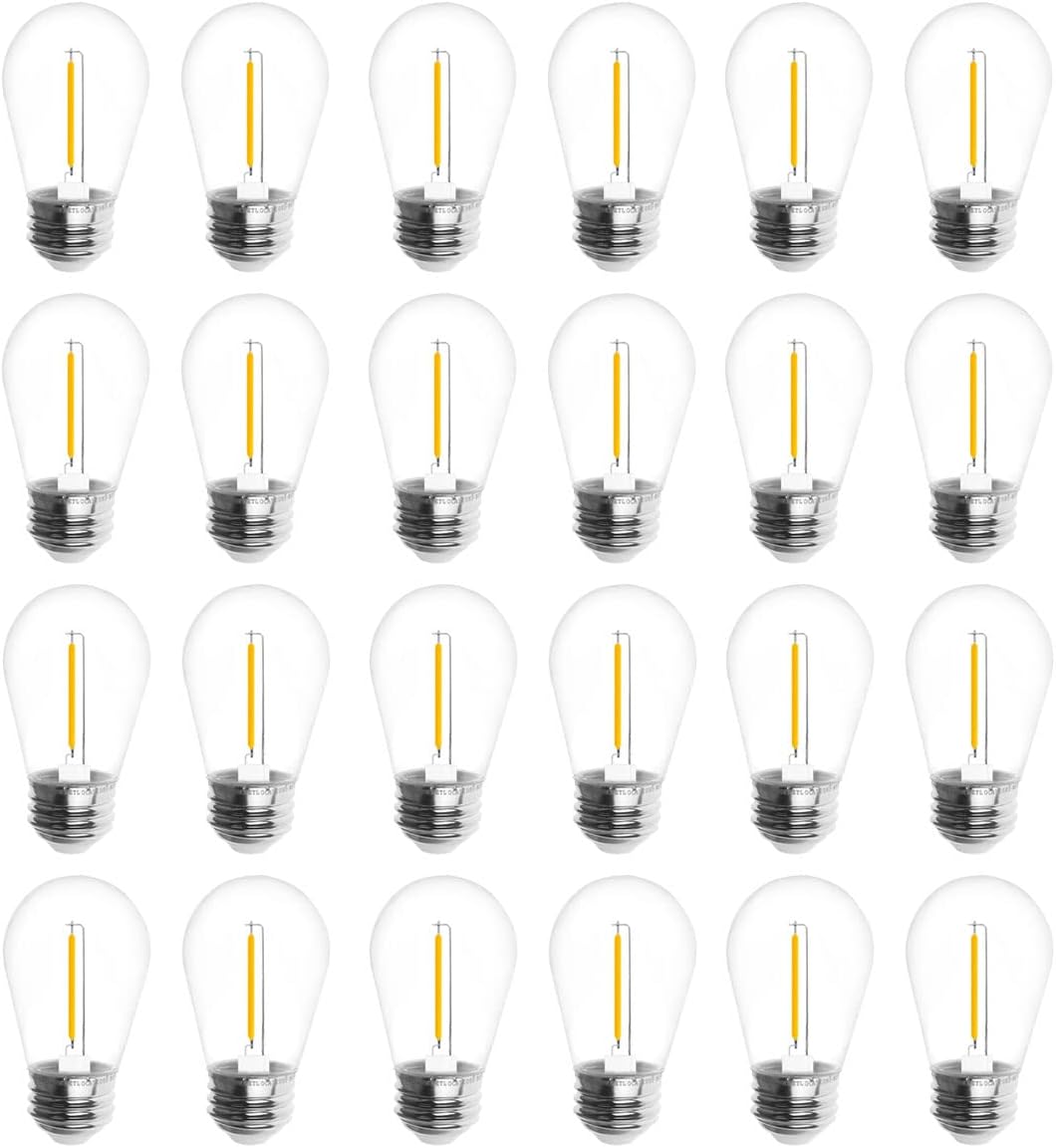 Feit Electric S14 LED Filament Light Bulbs, High Output, 2200K Warm ...