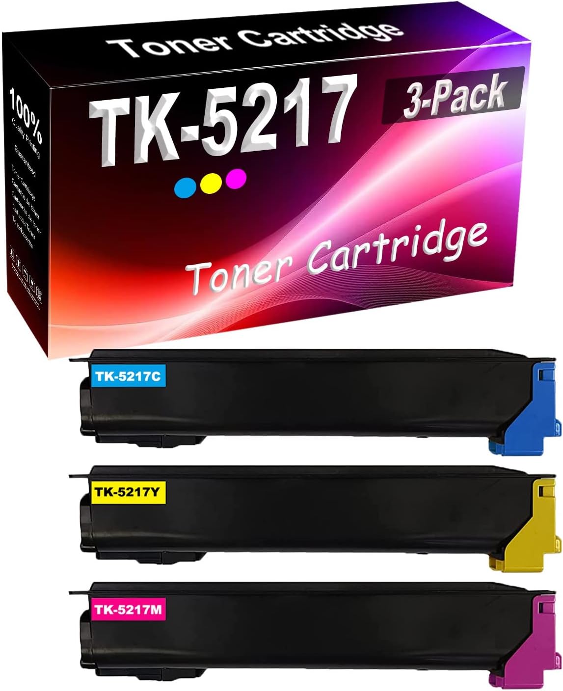 Amazon.com: XWWSKK 3-Pack (C+Y+M) Compatible High Capacity TK-5217 ...