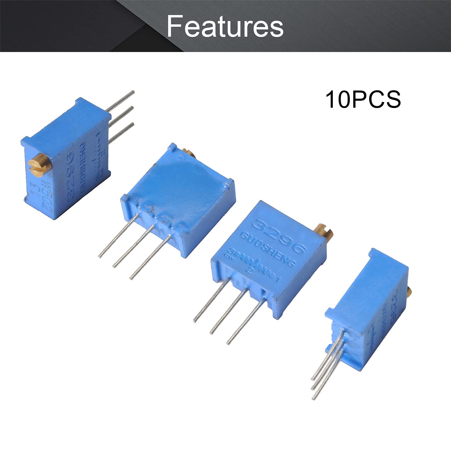 Snapklik.com : Fielect 10Pcs 5K Ohm Multiturn Trimmer Potentiometer ...