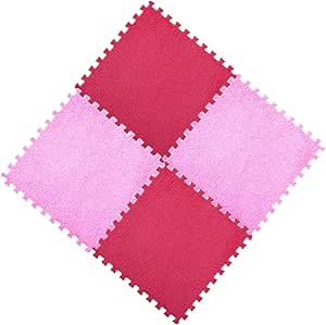 Amazon.com: BIUDECO 4pc Eva Exercise Mat Yoga Crawling Pad Non-Slip ...