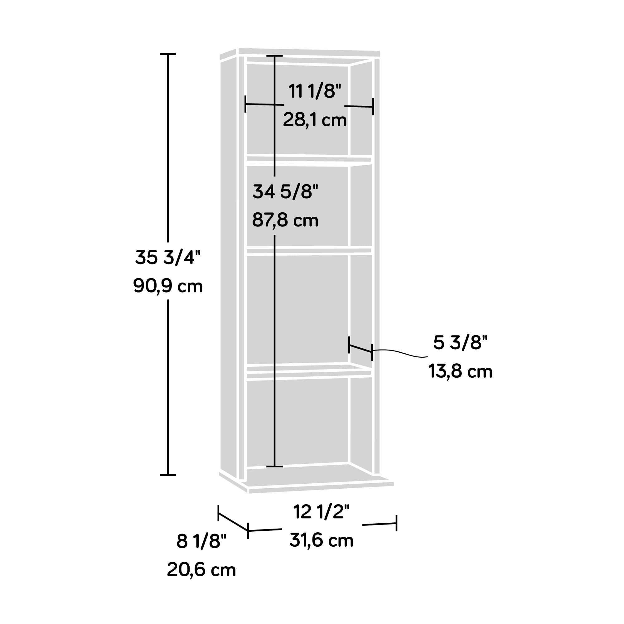 Snapklik.com : Sauder 3-tier Beginnings Multimedia Storage Tower