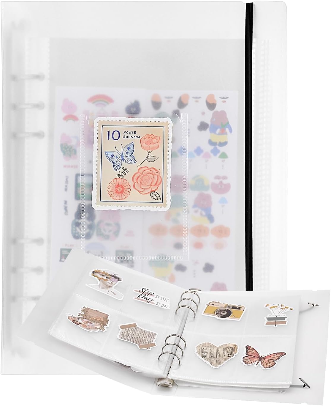 Amazon.com : Hileapx Sticker Organizer Binder Album, Large Clear ...