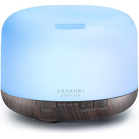Amazon.com : ASAKUKI 500ml Premium, Essential Oil Diffuser with Remote ...