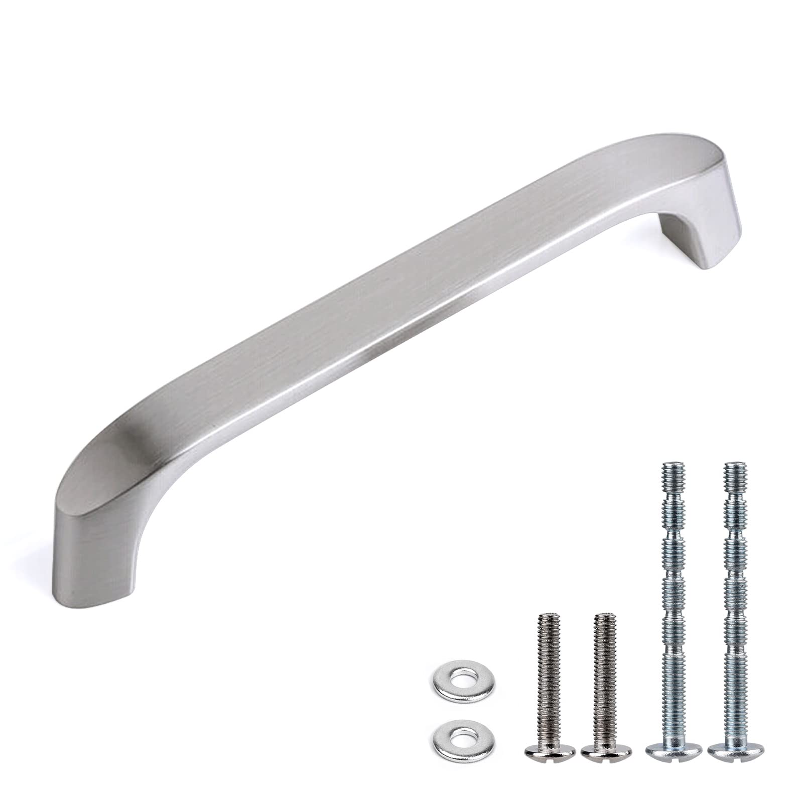 WEAVERBIRD 2PCS Solid Cabinet Pulls, Drilled Spacing 96mm Silver ...