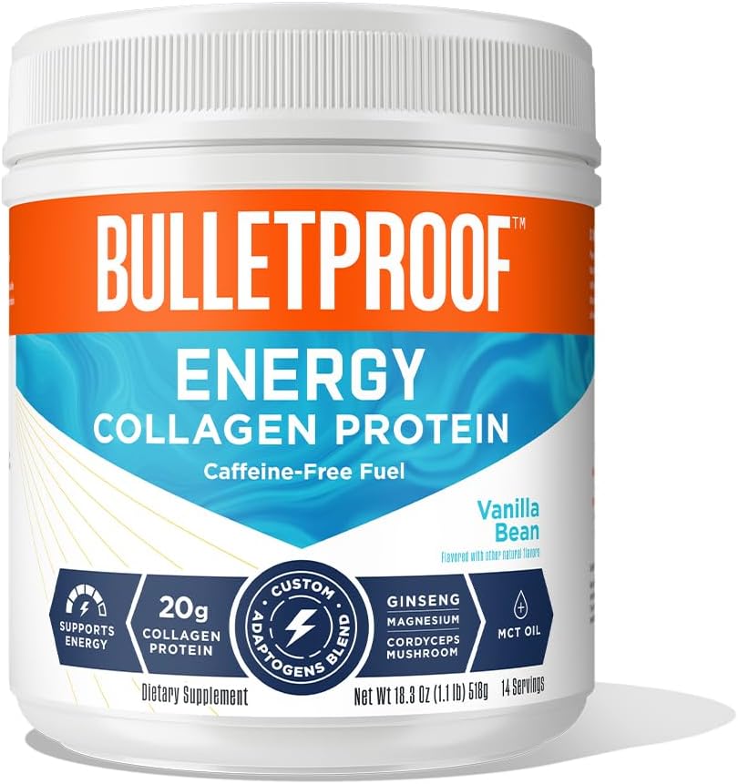 Amazon.com: Bulletproof Vanilla Bean Energy Collagen Protein Powder, 18 ...