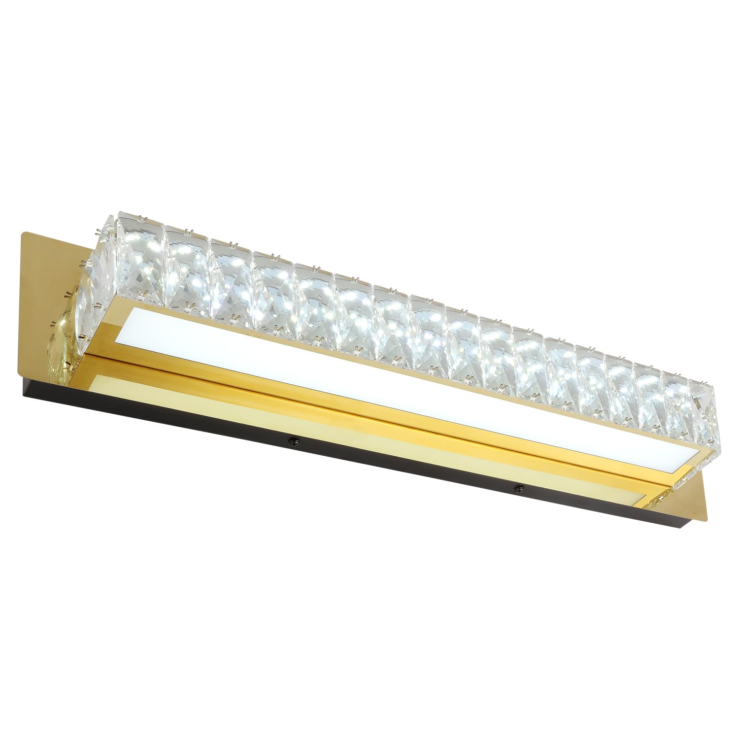 Affsure Crystal Vanity Lights, Bathroom Gold Vanity Lighting Fixtures ...