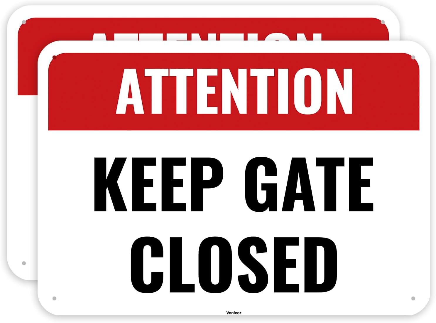 Amazon.com: 2PC Keep Gate Closed Sign, 10 x 7 Inches - Aluminum ...