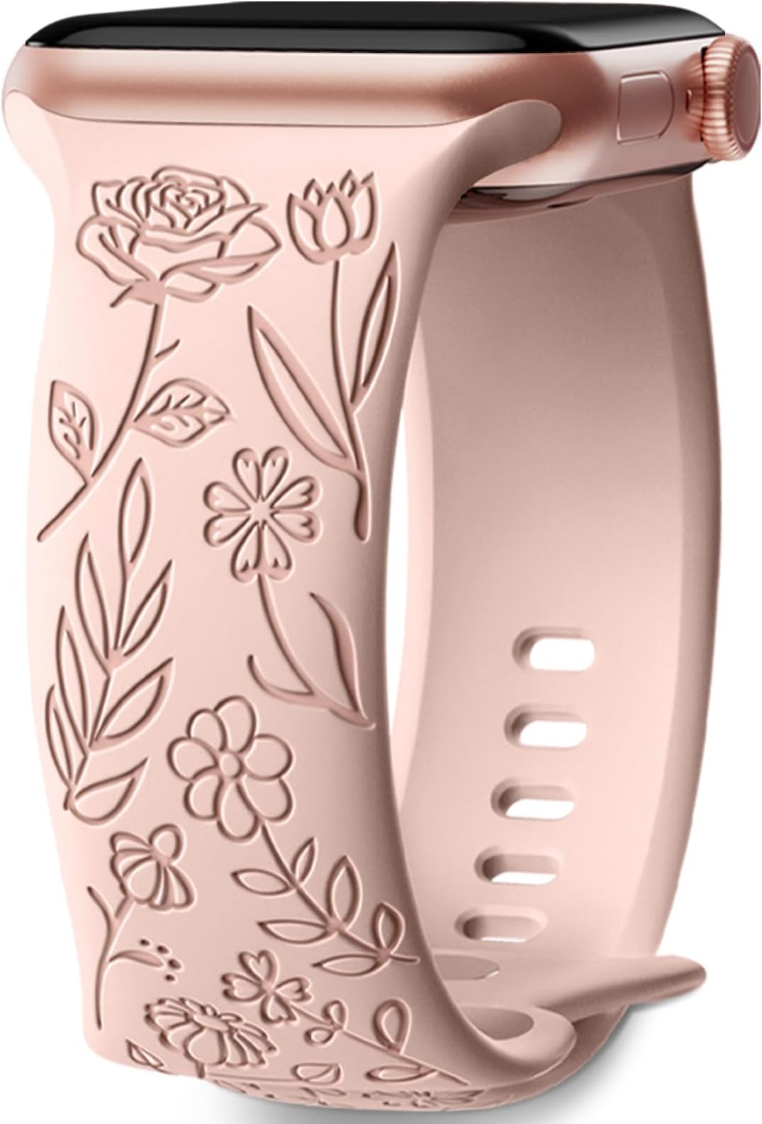 Mastten Floral Engraved Strap Compatible with Apple Watch Strap 38mm ...