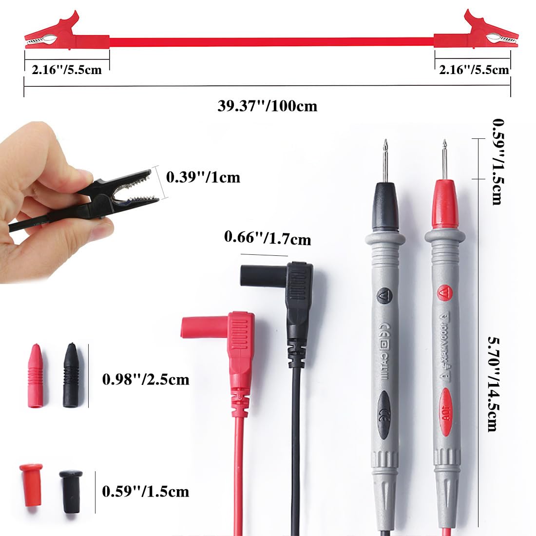 Snapklik.com : 4PCS Electrical Multimeter Test Leads Set, Precision ...