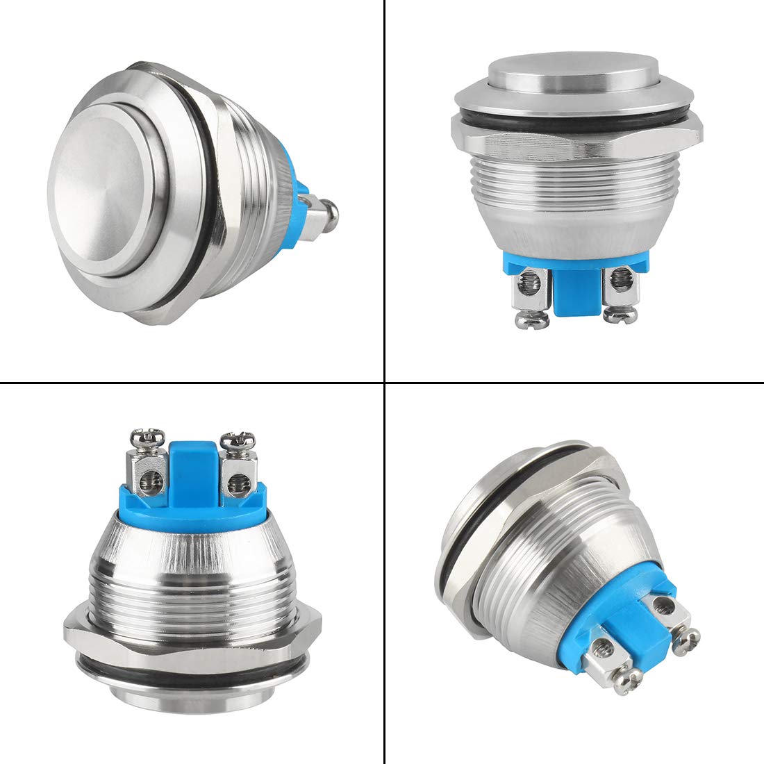 Snapklik.com : Larcele 22mm Push Button Switch Waterproof Momentary ...