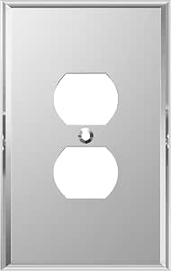 LIDER Duplex Receptacle Wall Plate, Mirrored Outlet Cover for Duplex ...