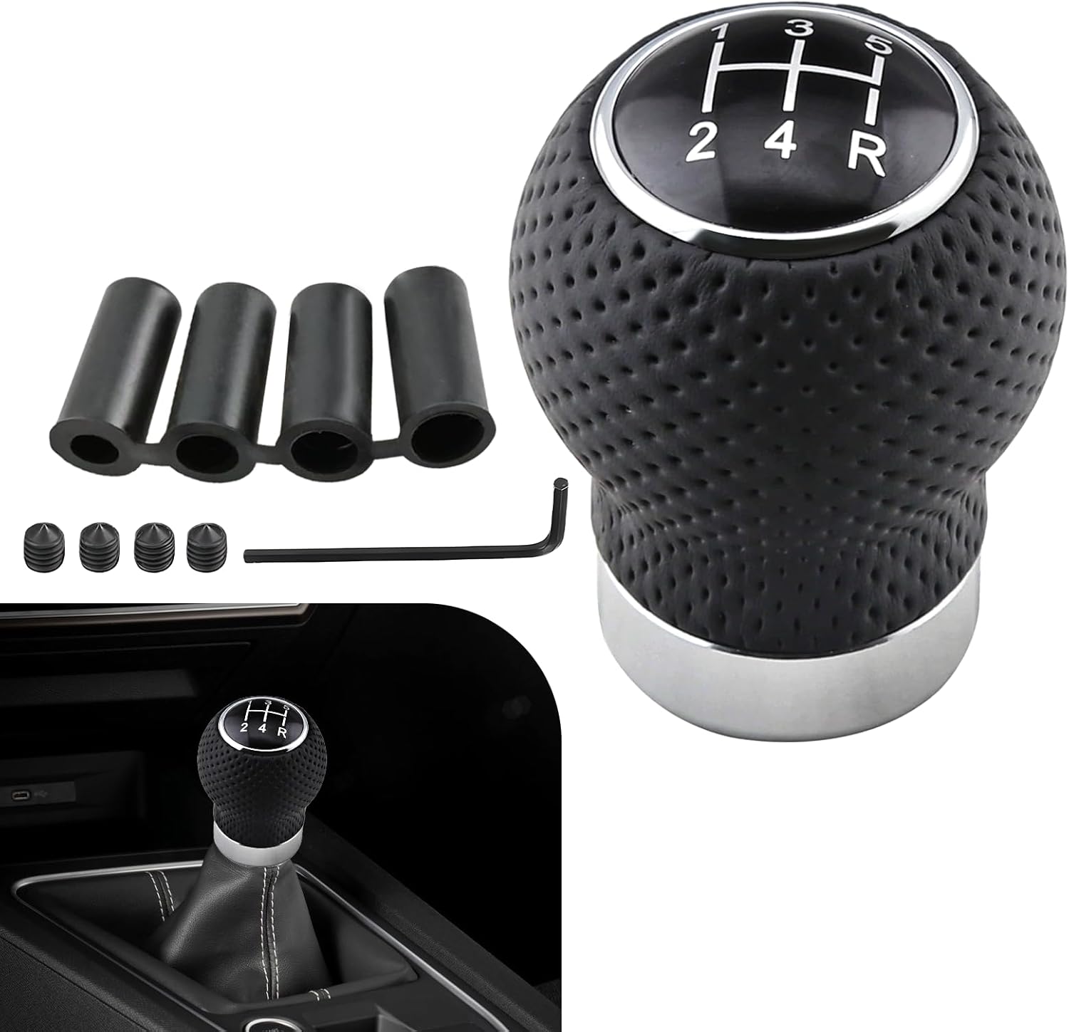 Amazon.com: ongfuwu Car Shifter Knob, 5 Speed Car Gear Shift Knobs ...