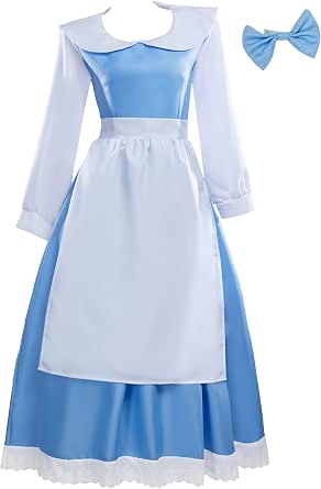 Amazon.com: Cosplay.fm Women Princess Cosplay Costume Apron Maid Dress ...