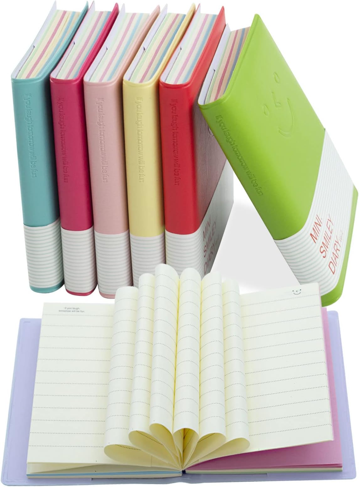 CIOUYAOS 6PCS Small Pocket Notebook, Super Mini Portable Diary Notepads ...