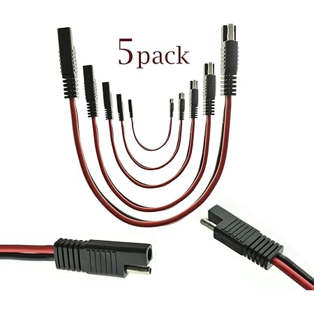 Amazon.com: 5 Pack 12" 12 Gauge 2 Pin Quick Disconnect Audiopipe ...