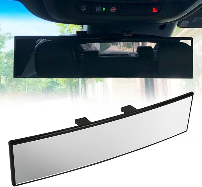 Amazon.com: DS. DISTINCTIVE STYLE Wide Rear View Mirror Clip On 12 Inch ...