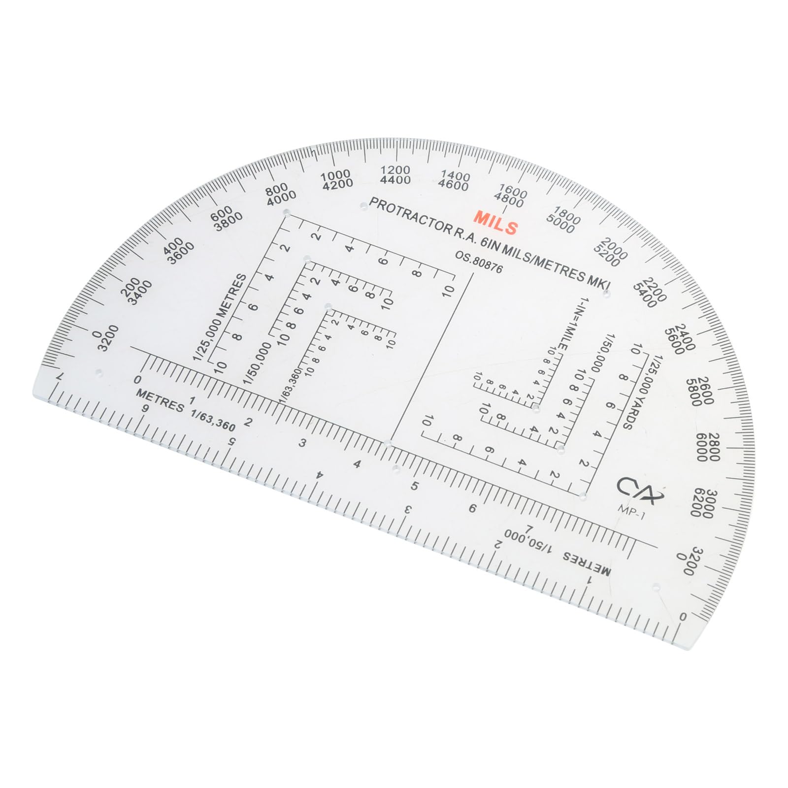 Buy KPTENG Protractor Coordinate Scale for Topographical Reading and ...