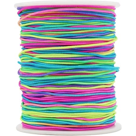 Amazon.com: Elastic String for Bracelets, 1mm x 330 Feet Sturdy Rainbow ...