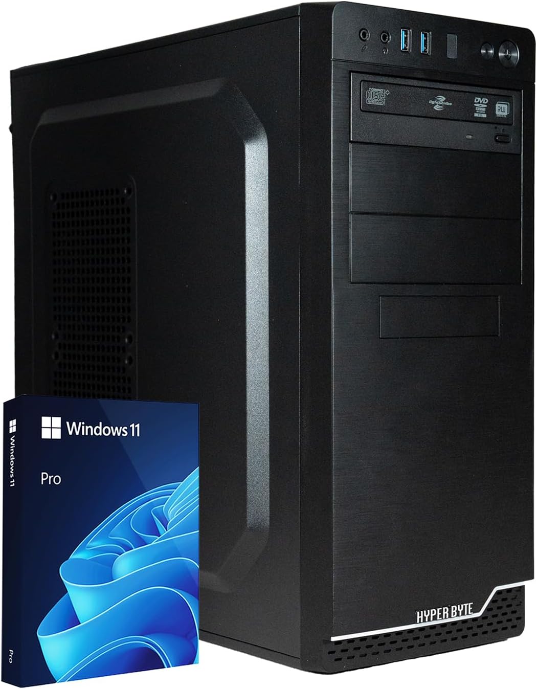 HYPER BYTE® Office Pc - Ordinateur avec Intel Quad Core i7 a 3,9 GHz ...