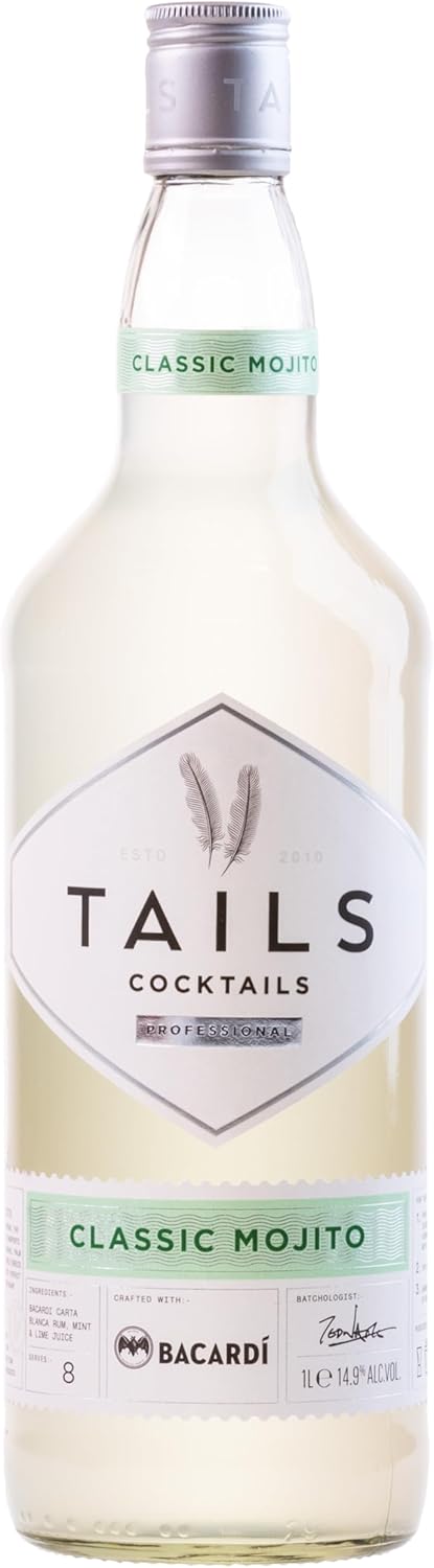 Tails Cocktails Classic Mojito Cocktail, Pre-Mixed Bar Quality Cocktail ...