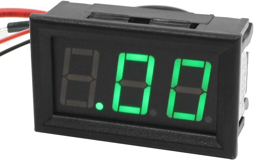 DC 0-10A Panel Mount Current Measurement Green LED Digital Amp Ammeter ...
