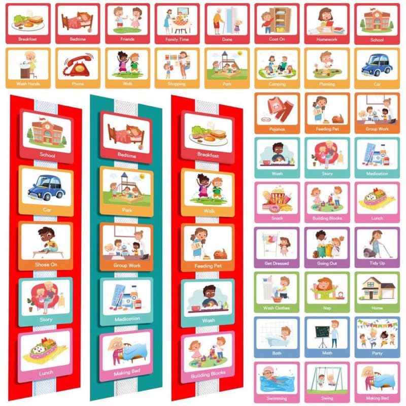 Amazon.com : Visual Schedule/Autism Routine Chart/Chore Chart for Kids ...