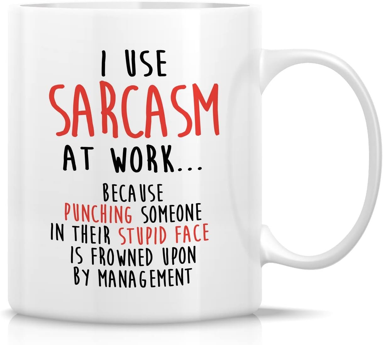 Amazon.com: Retreez Funny Mug - I Use Sarcasm at Work 11 Oz Ceramic ...