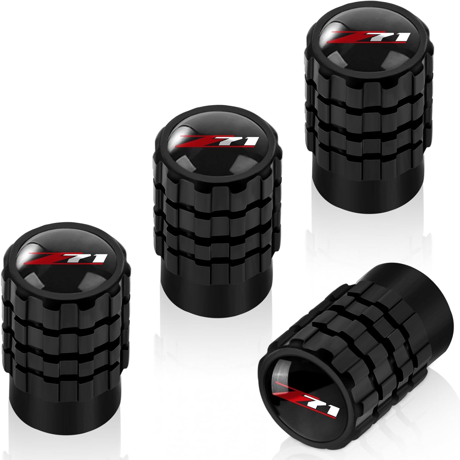 Amazon.com: JYSDLHQ 4 Pcs Black Metal Car Wheel Tire Valve Stem Cover ...