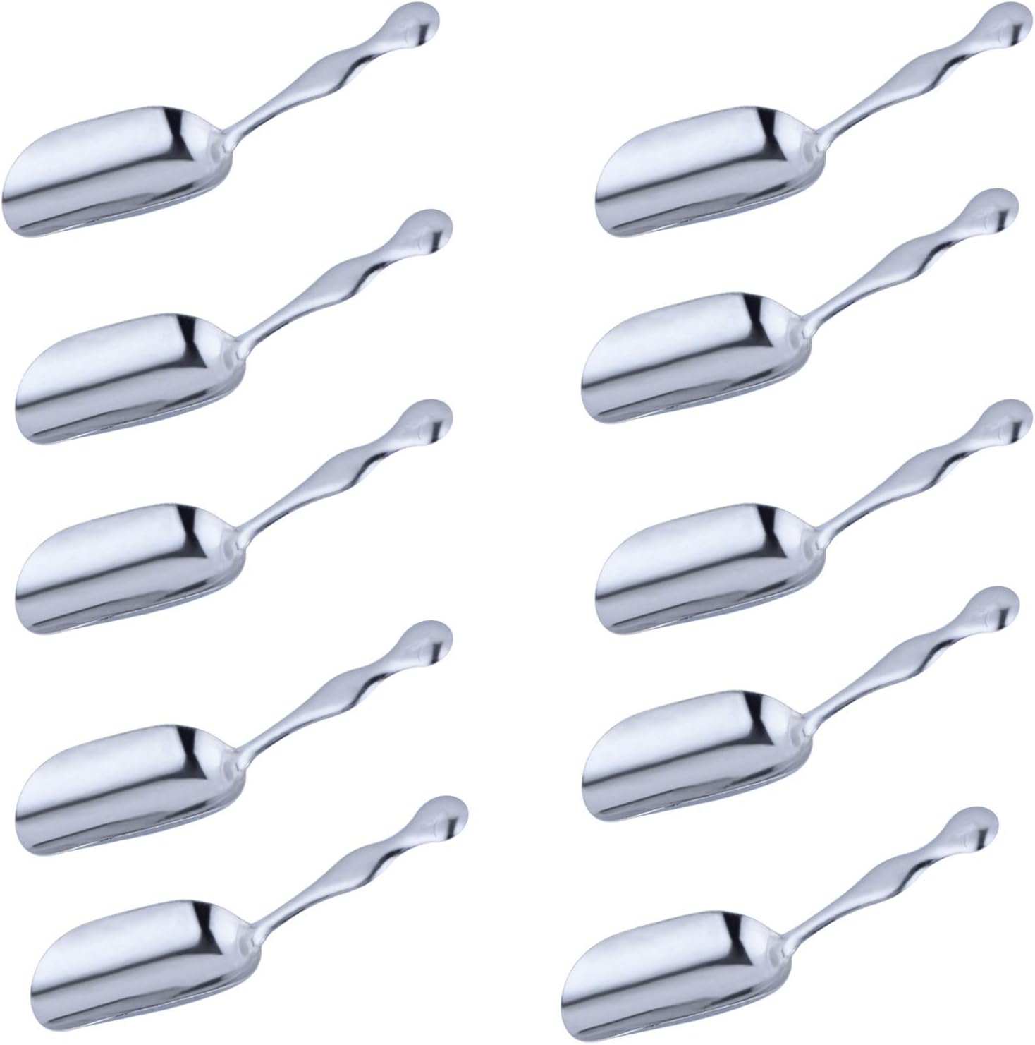 Amazon.com: 12 Pcs Mini Clear Acrylic Plastic Kitchen Scoops, 5.5" Flat ...