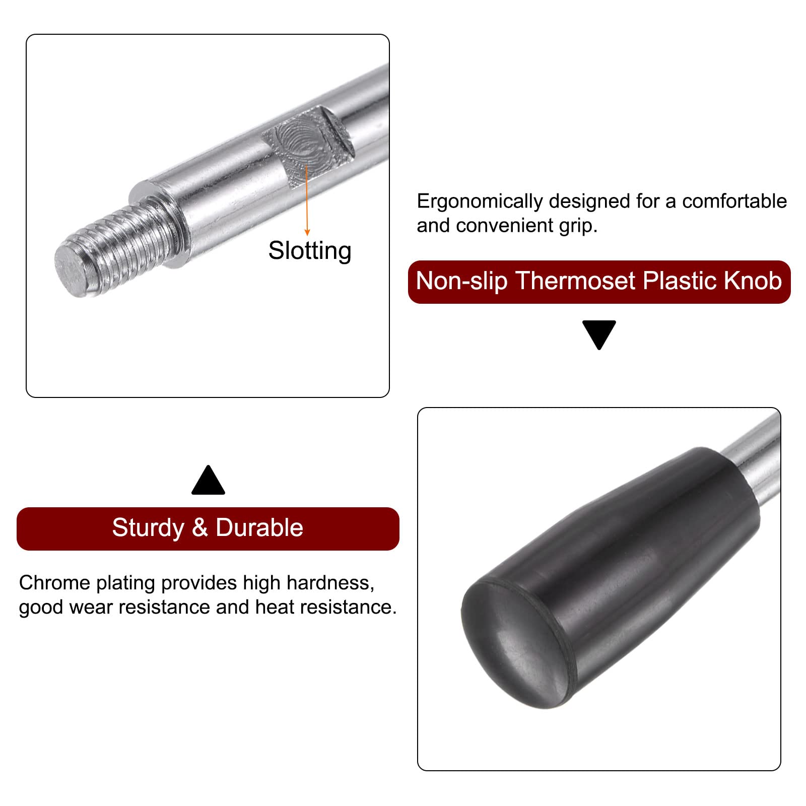 Snapklik.com : HARFINGTON Clamping Handles M6 Thread 115mm
