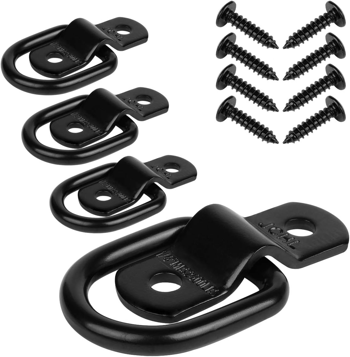 Amazon.com: JCHL D Rings Tie Down Anchors Hooks for Trailer Truck Bed Bracket Enclosed Points ...