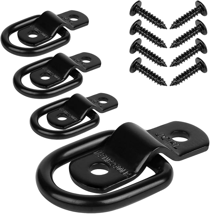 Amazon.com: JCHL D Rings Tie Down Anchors Hooks for Trailer Truck Bed Bracket Enclosed Points ...