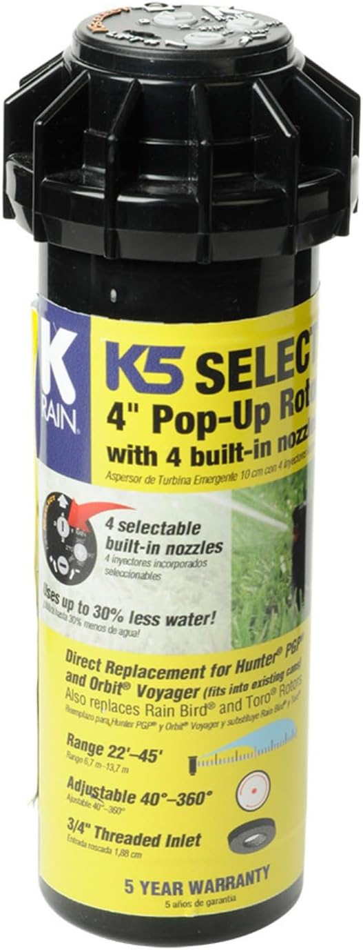 Amazon.com : K Rain 3/4" K5 Select Gear Driven Rotor | 40° to 360 ...